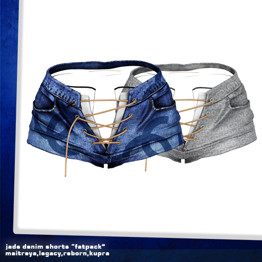 Second Life Marketplace Vice Jade Denim Shorts Fatpack